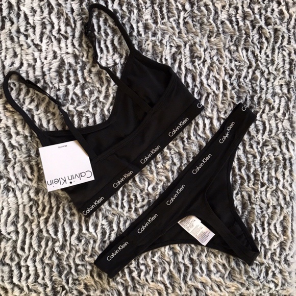 Calvin Klein | Intimates & Sleepwear | Calvin Klein Bra Thong Panties ...